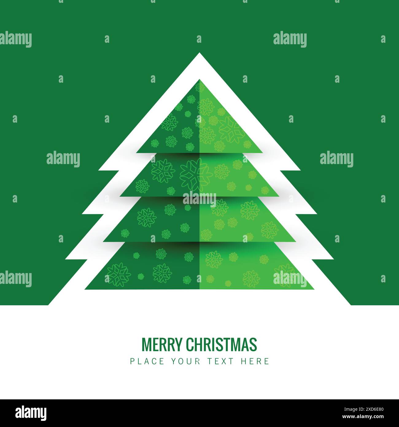 abstract green christmas tree background vector design illustration ...