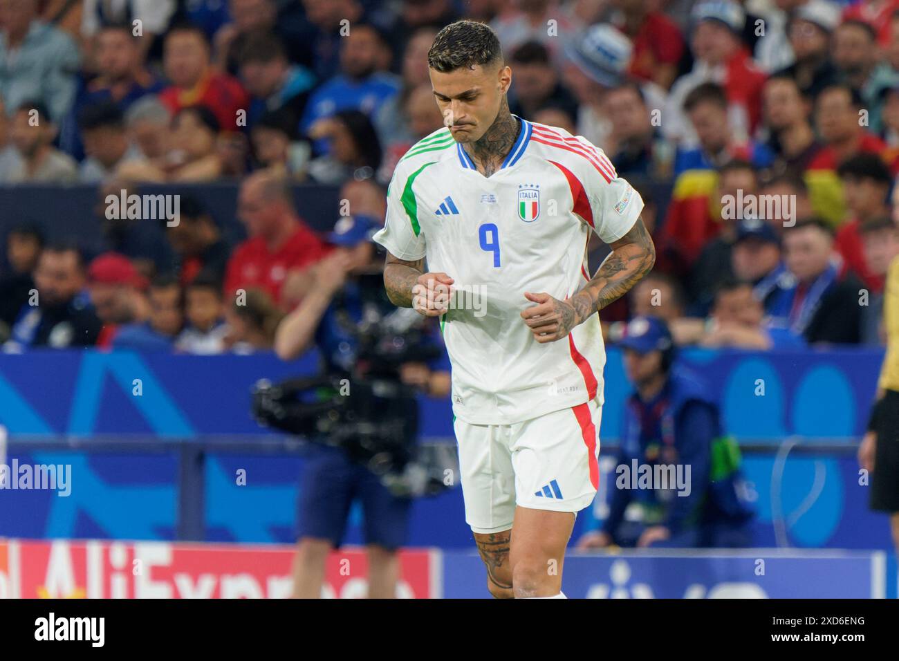 Gianluca Scamacca of Italy during UEFA Euro 2024 - Spain vs Italy, UEFA ...