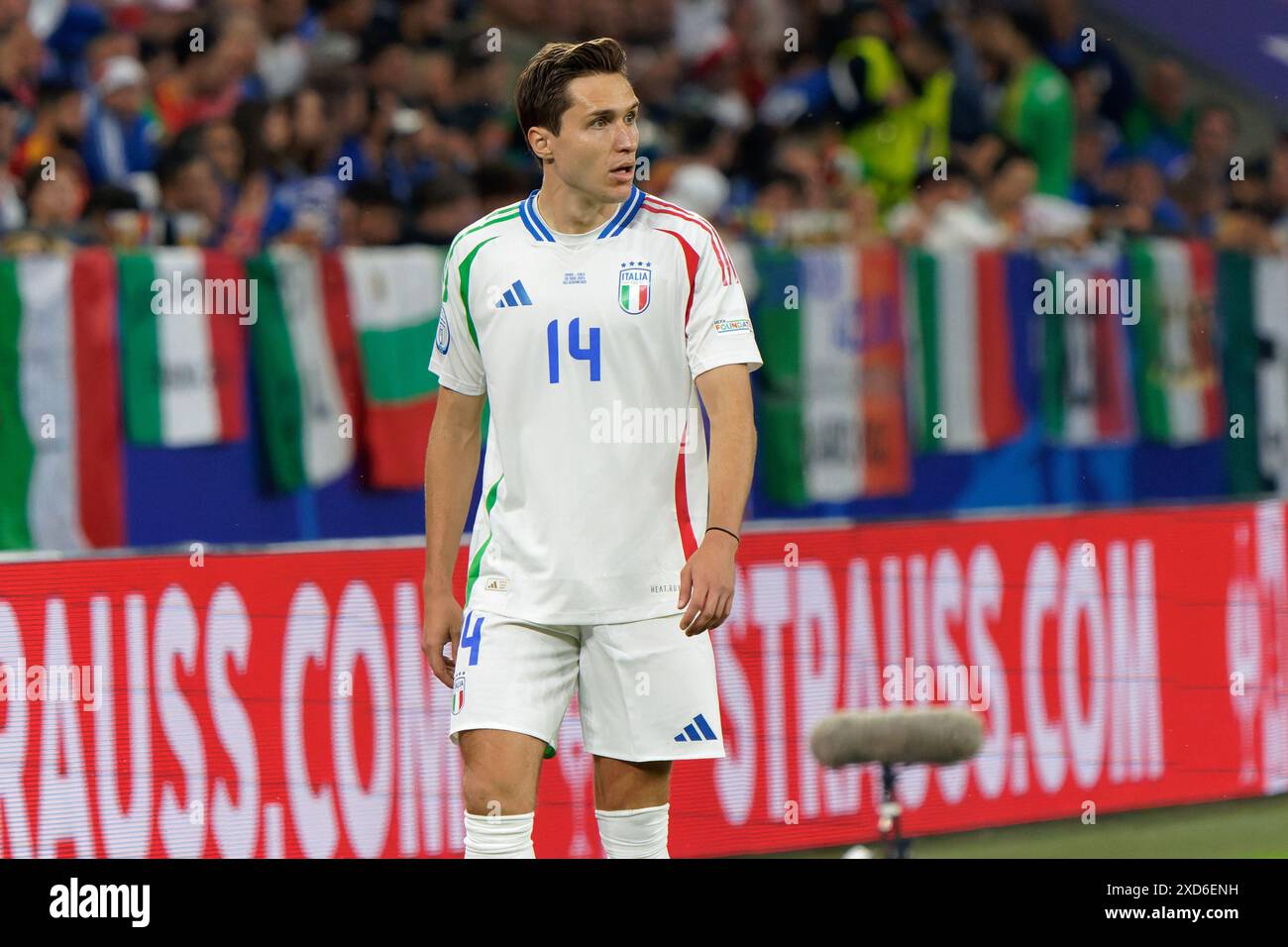 Federico Chiesa of Italy during UEFA Euro 2024 - Spain vs Italy, UEFA ...
