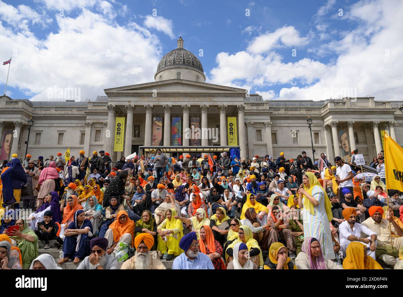 A demonstration by Sikhs commemorating the anniversary of the Indian ...