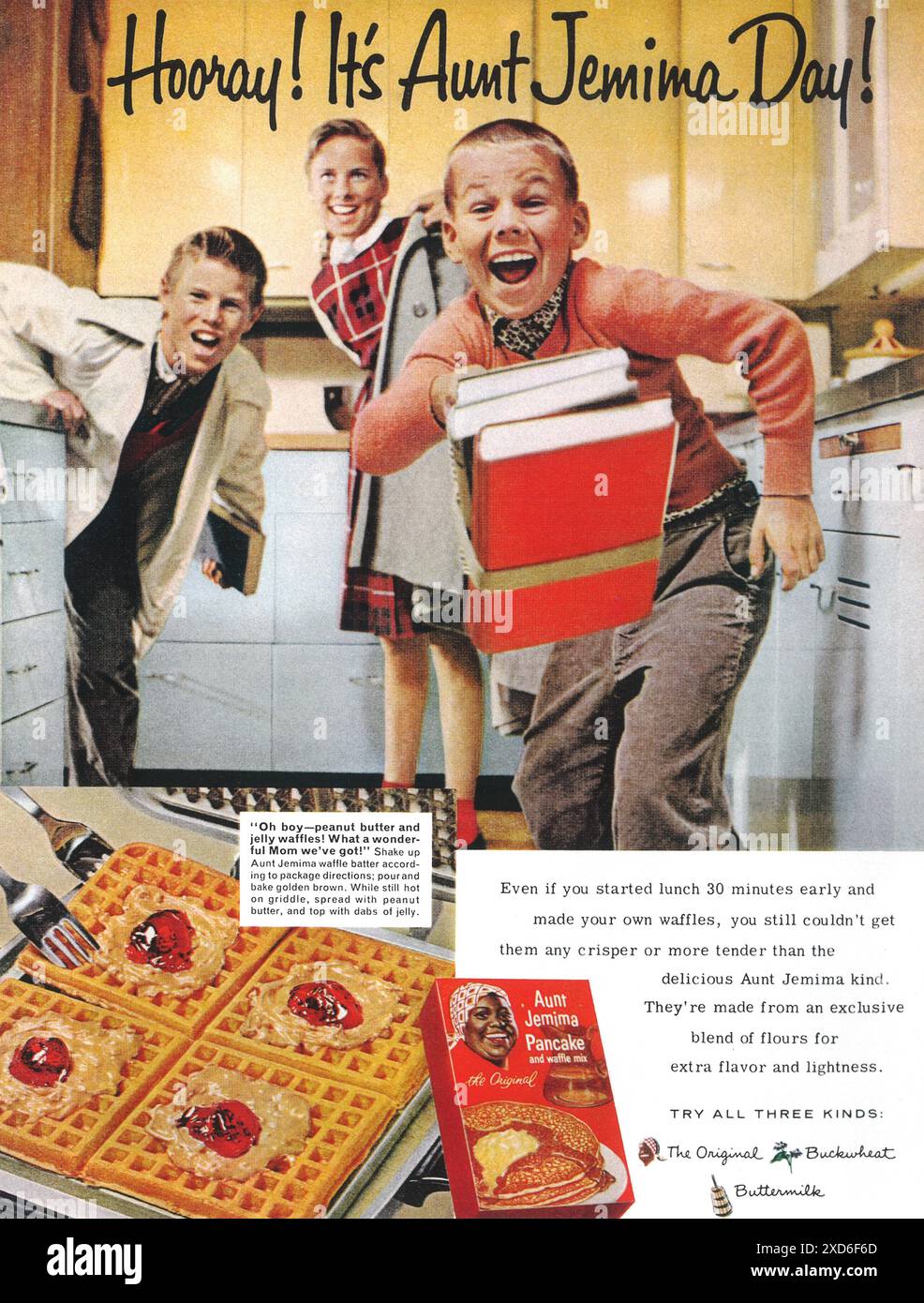 1961 Aunt Jemima pancakes mix ad Stock Photo - Alamy
