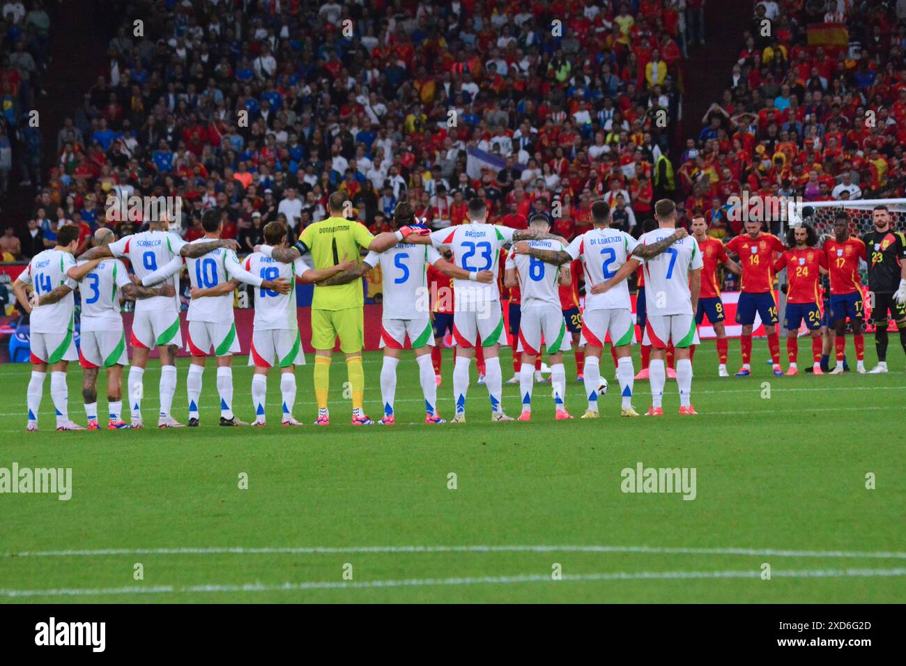 Italy and Spain in the midle of pitch during UEFA Euro 2024 - Spain vs ...