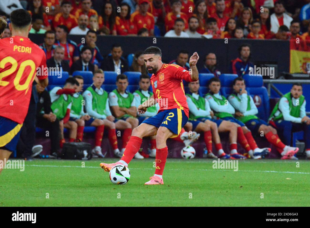 Dani Carvajal (Spain) in action during UEFA Euro 2024 - Spain vs Italy ... Dani Carvajal (Spain) in action during UEFA Euro 2024 - Spain vs Italy ...