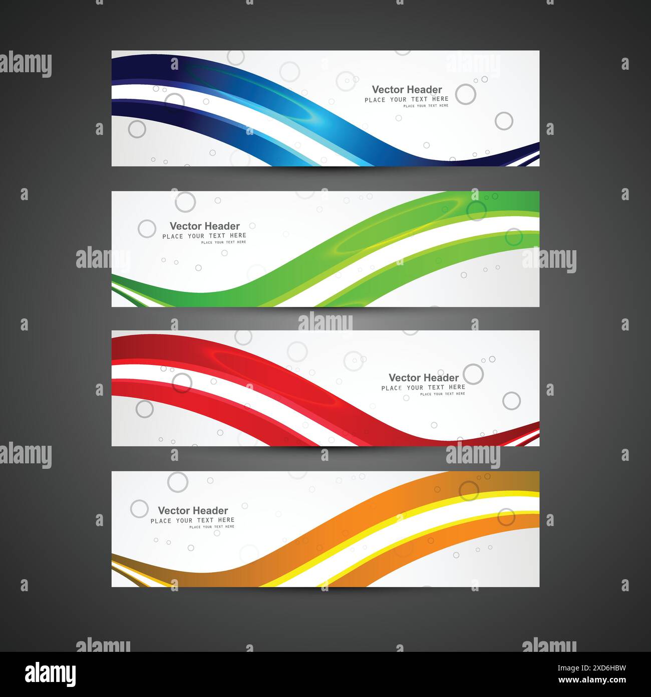 banners with colorful waves vector design illustration Stock Vector ...