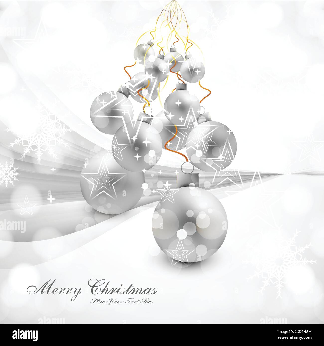 Silver present in christmas Stock Vector Images - Alamy