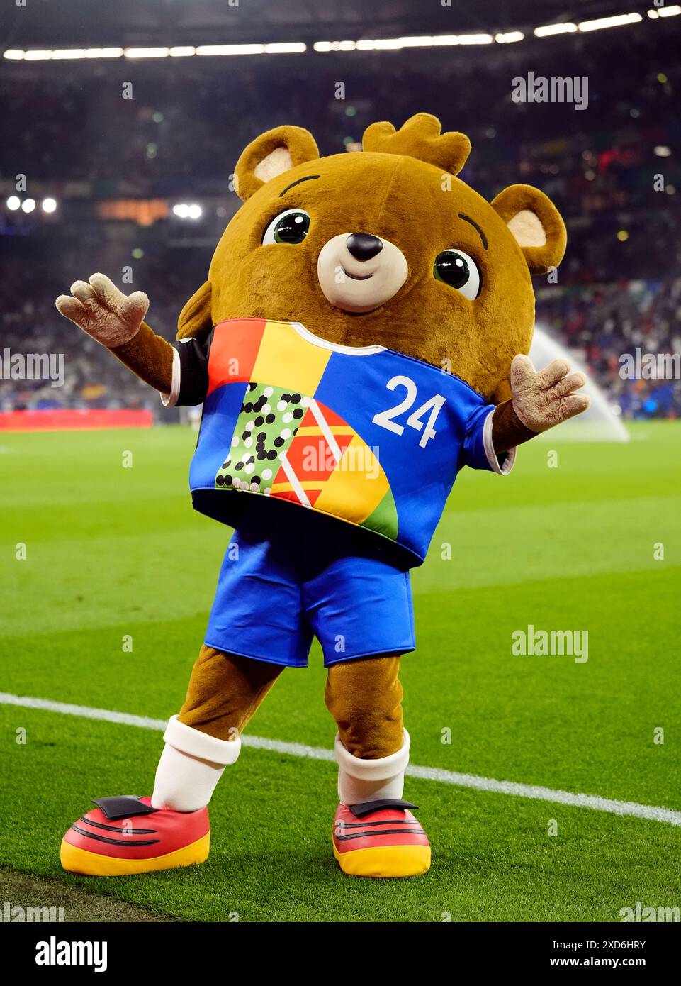 The UEFA Euro 2024 mascot Albart during the UEFA Euro 2024 Group B ...