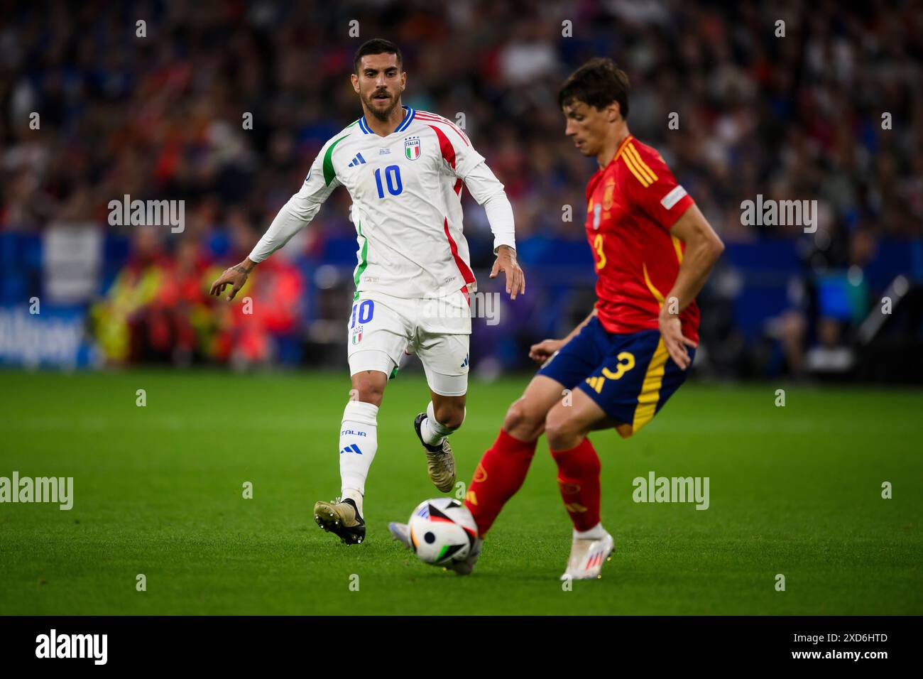 Gelsenkirchen, Germany. 20 June 2024. Lorenzo Pellegrini of Italy ...
