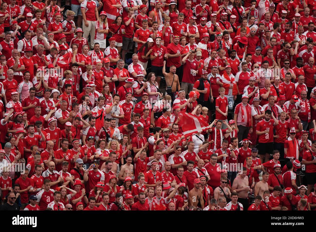 Denmark fans in the stands during the UEFA Euro 2024 match at the ...