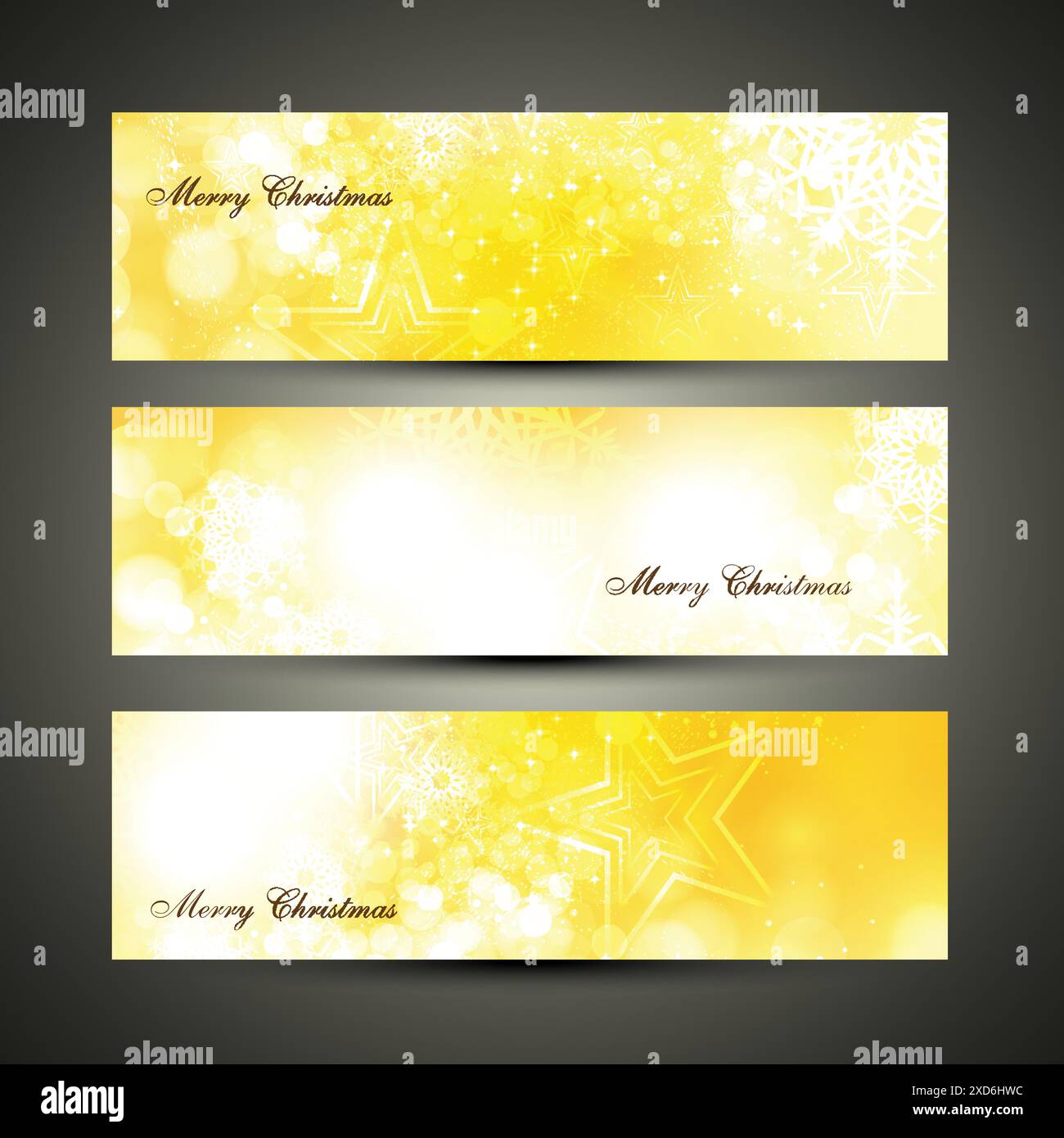 Set christmas wreath yellow Stock Vector Images - Alamy