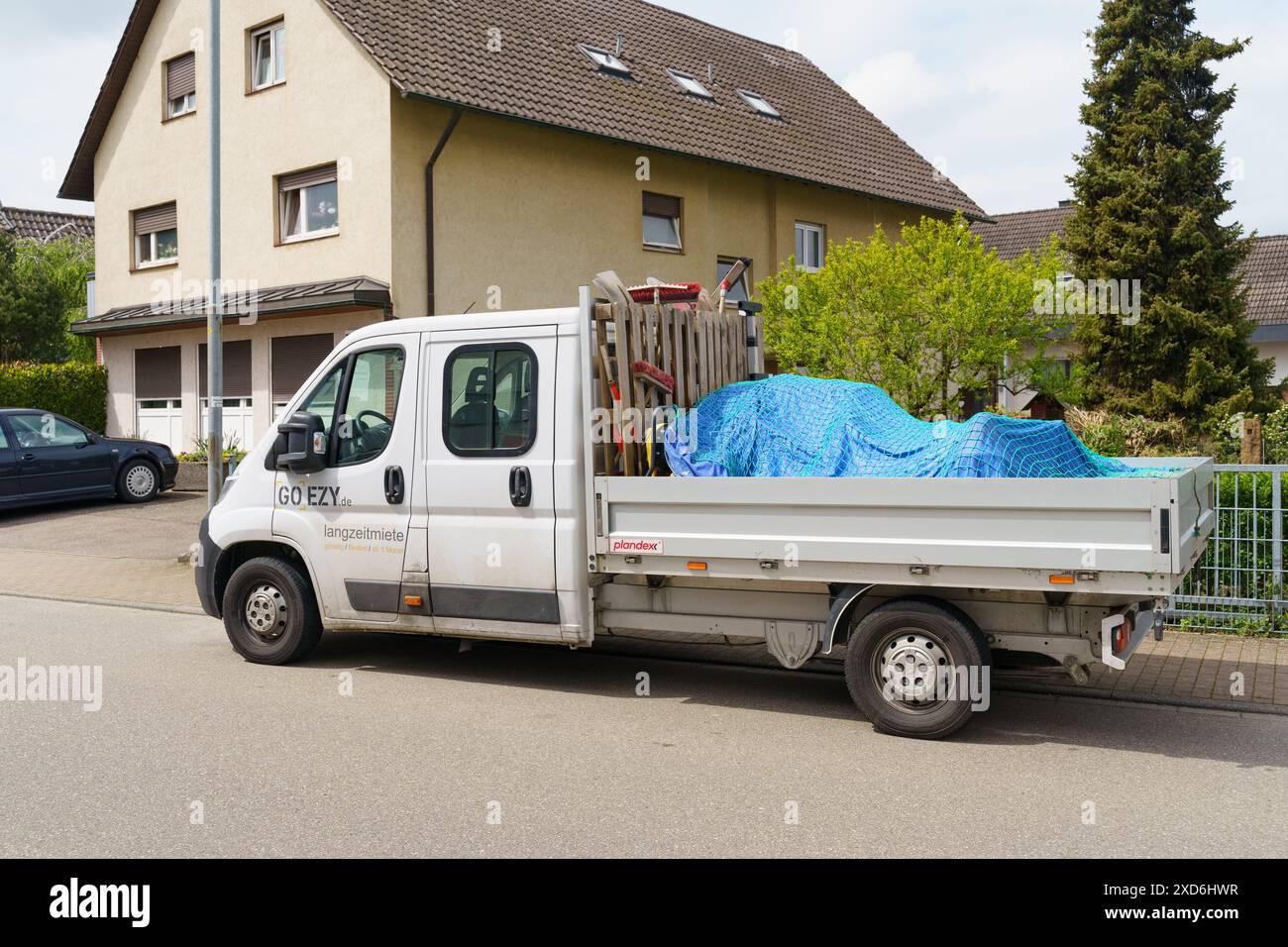 Friesenheim, Germany - April 29, 2023: A white truck is parked outside ...