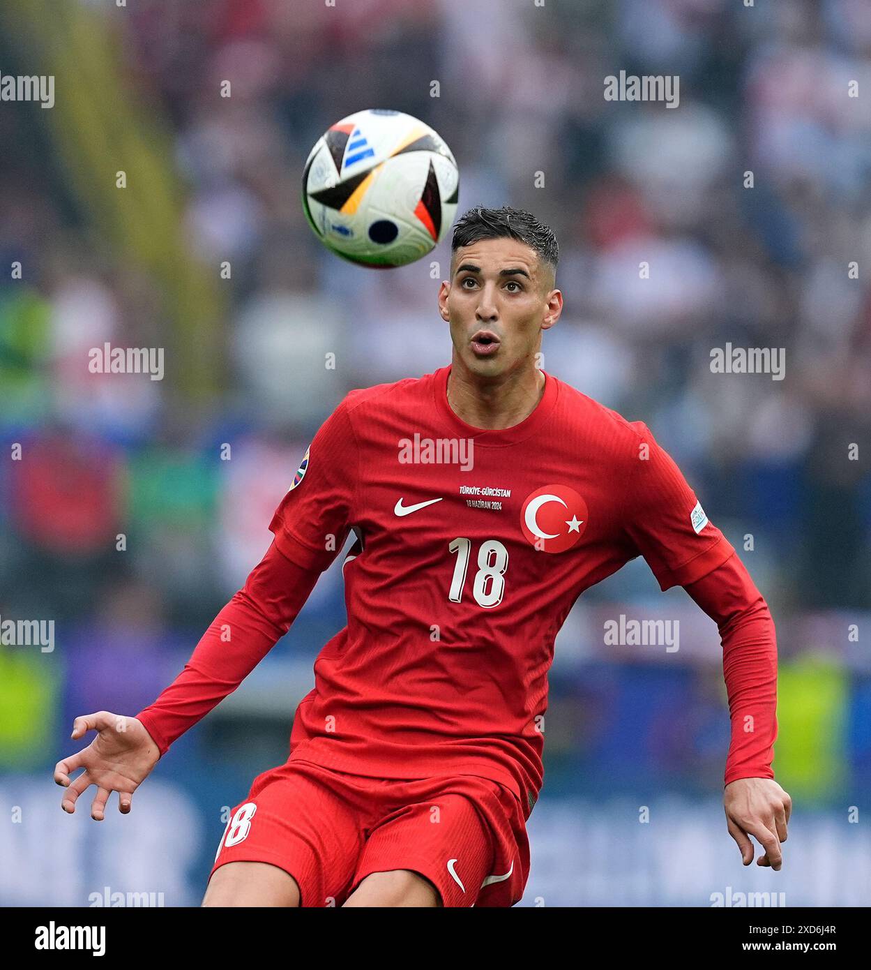 Mert Muldur of Turkey during the Euro 2024 group F football match ...