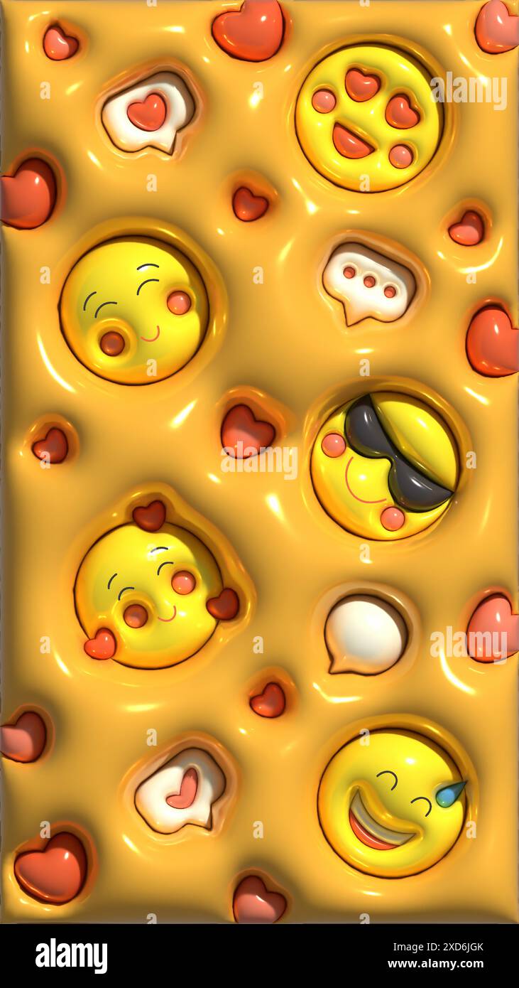 3d emoji inflated. Vertical wallpaper for social media, stories ...
