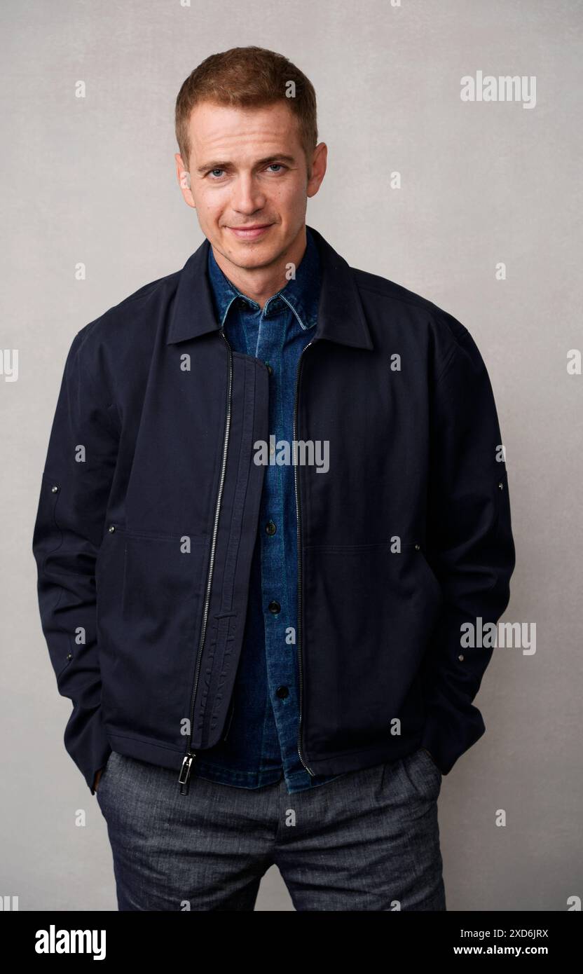 Hayden Christensen, a cast member in the Disney+ series "Ahsoka," poses ...
