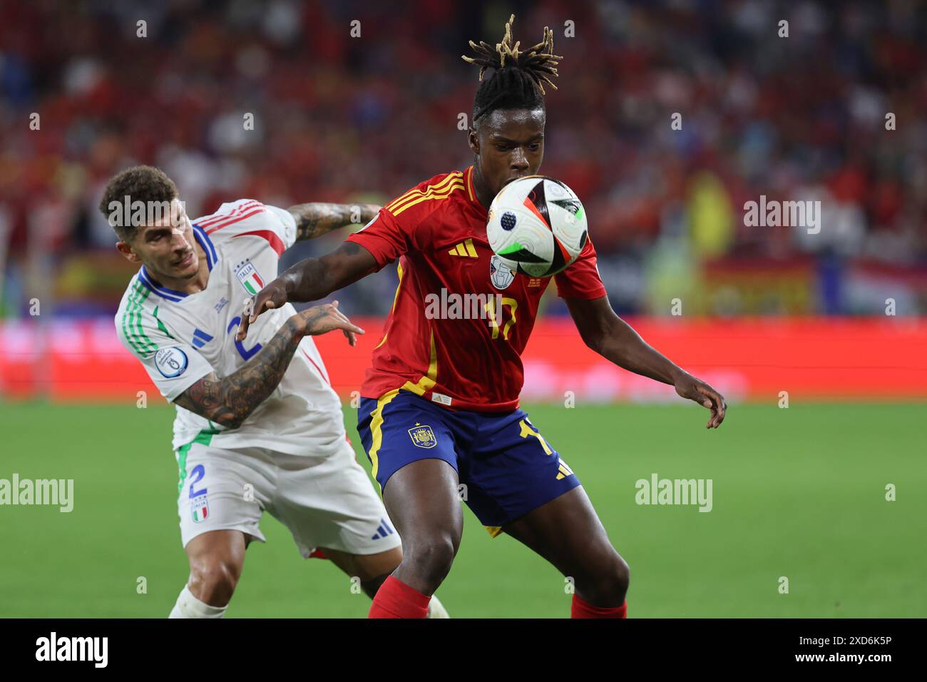 Gelsenkirchen, Germany 20.06.2024: Nico Williams of Spain, Giovanni Di ...