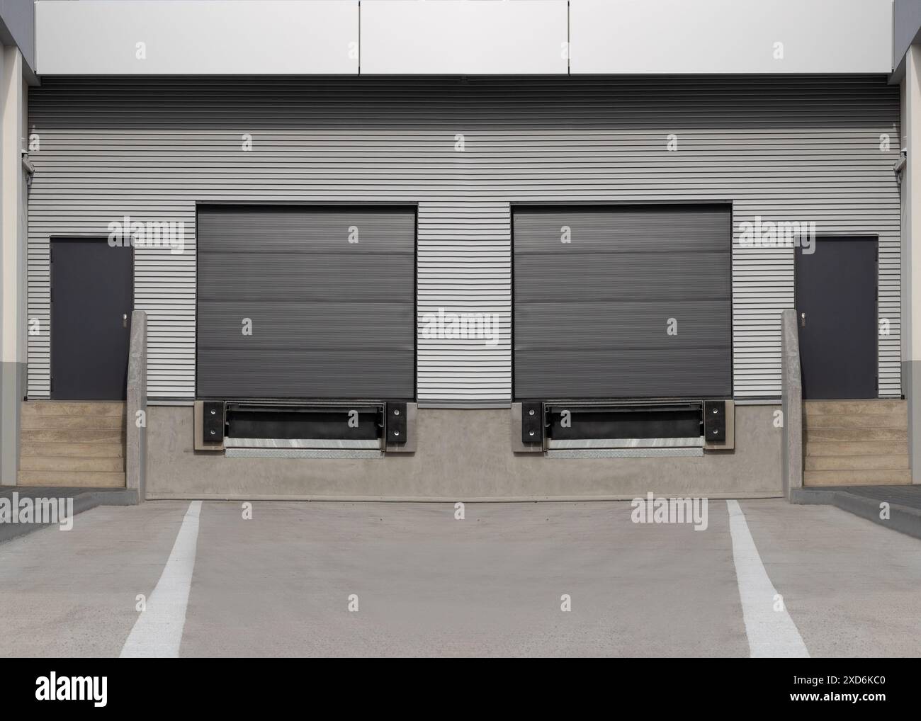 Warehouse Loading Docks with Roller Doors Stock Photo - Alamy