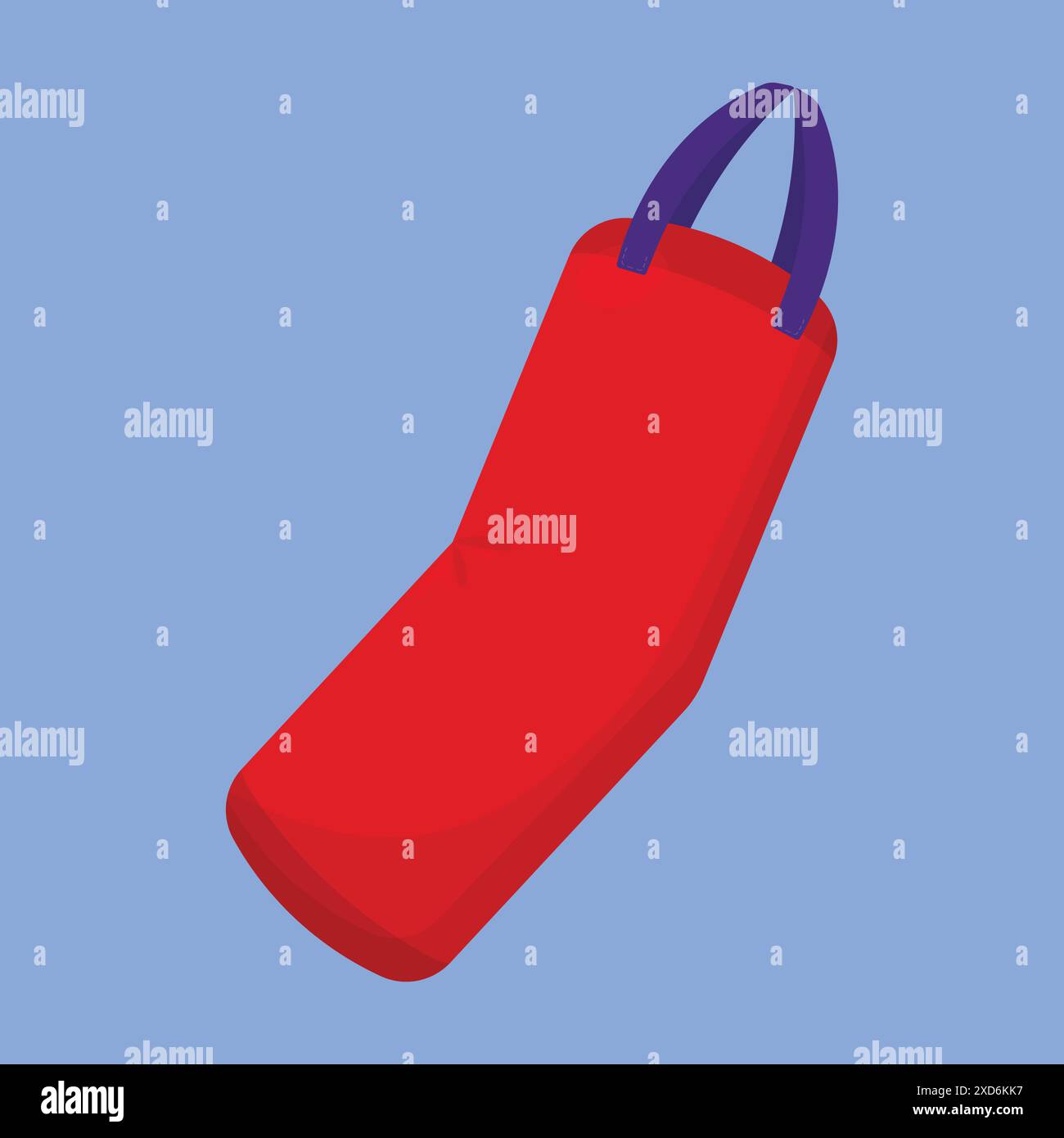 Punching bag icon vector. power punch impact on punching sand bag ...