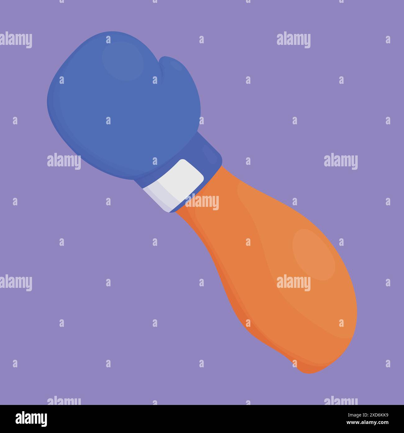 Blue Boxing glove icon vector. Boxing glove on fighter hand. fighter ...