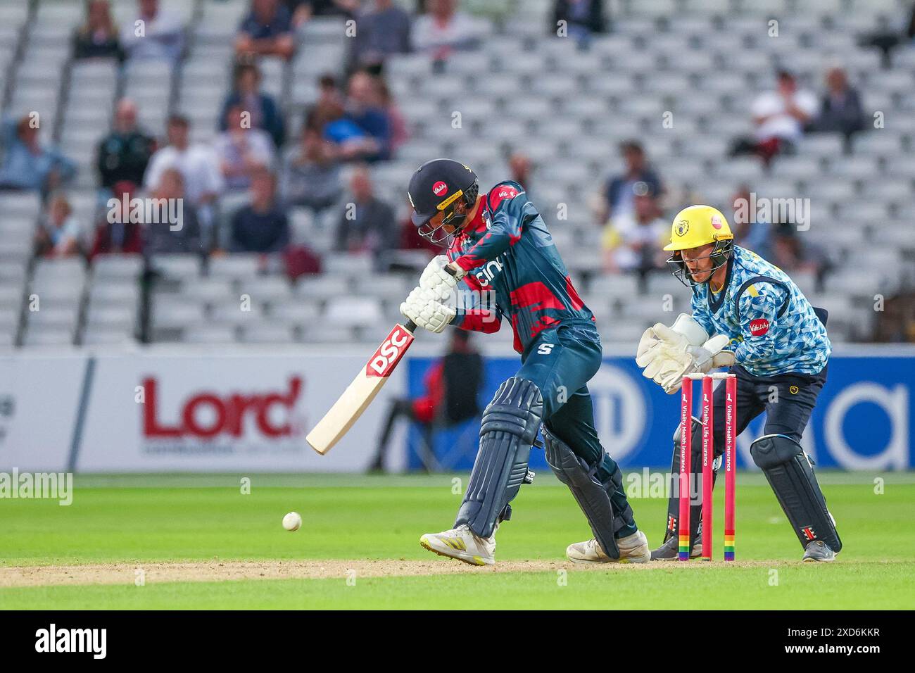 Birmingham, UK. 20th June, 2024. Raphael Weatherall in action during ...