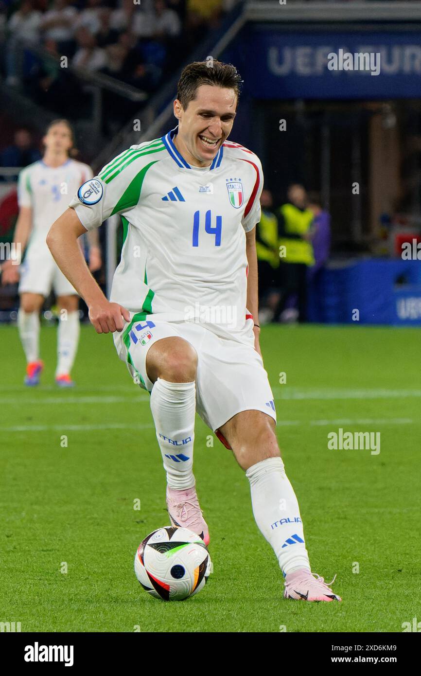Federico Chiesa of Italy during UEFA Euro 2024 - Spain vs Italy, UEFA ...