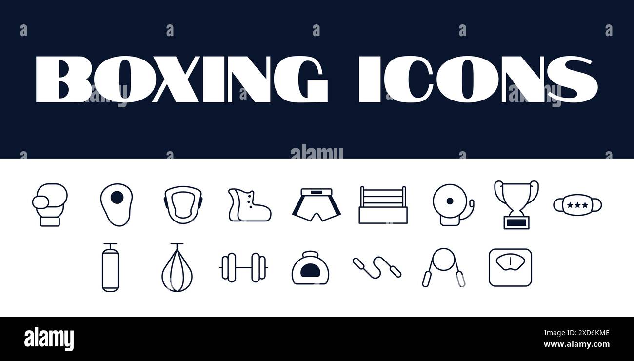 Kickboxing fight muscular build Stock Vector Images - Alamy