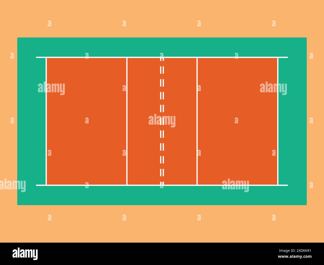 Volleyball Court Field Vector Icon Volleyball Court Illustration