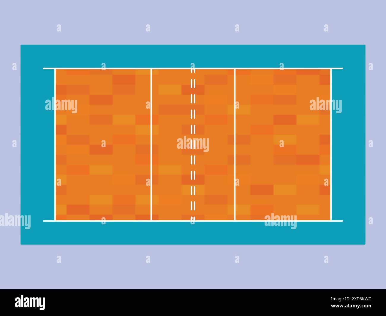 Volleyball wooden court field vector icon. Volleyball court ...
