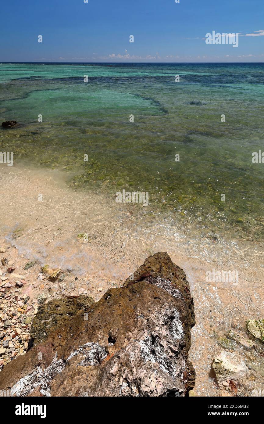 411 The shore of Cabo Cruz fishing village made of coral stones and ...