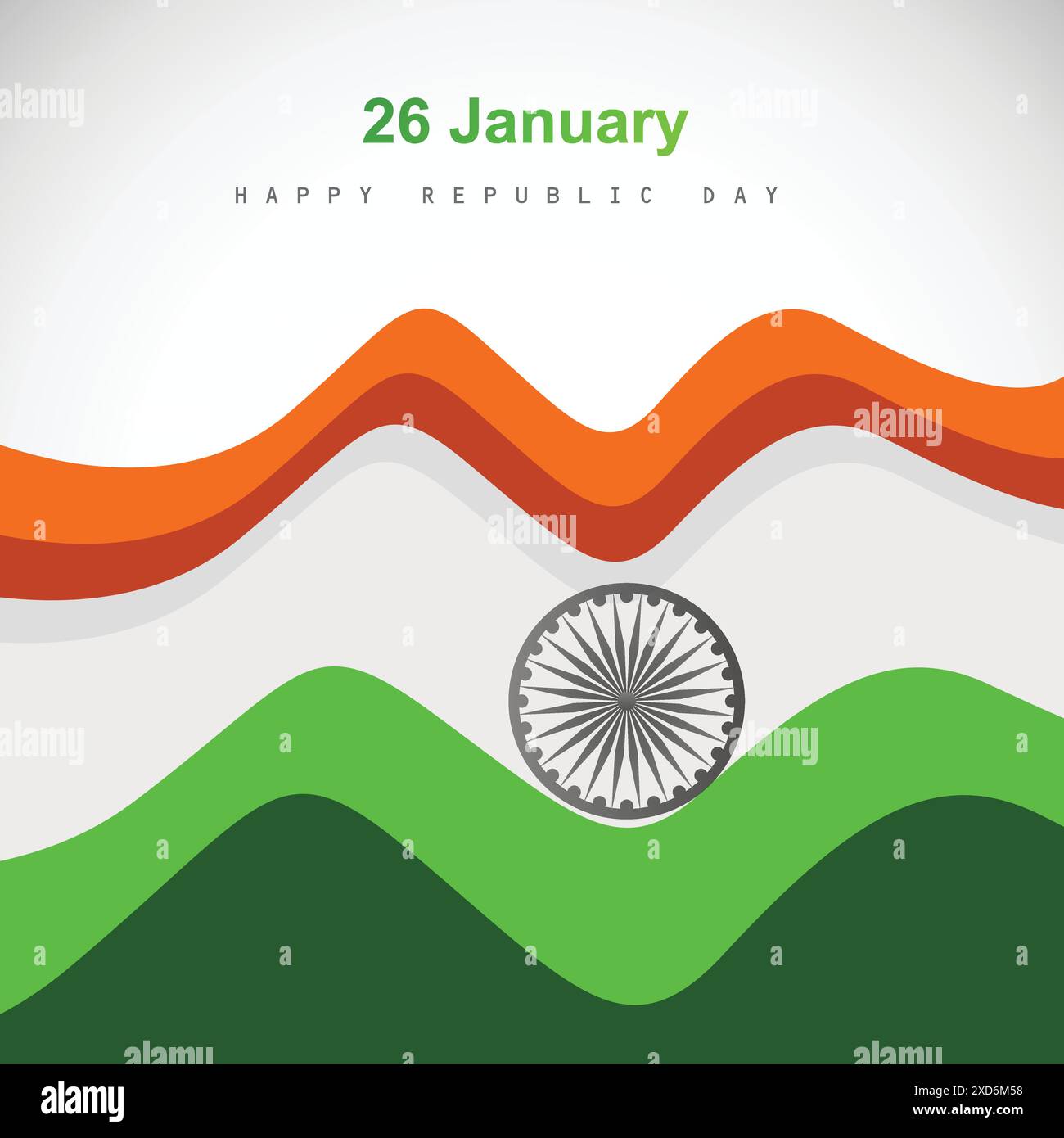 tricolor wavy indian flag vector design illustration Stock Vector Image ...