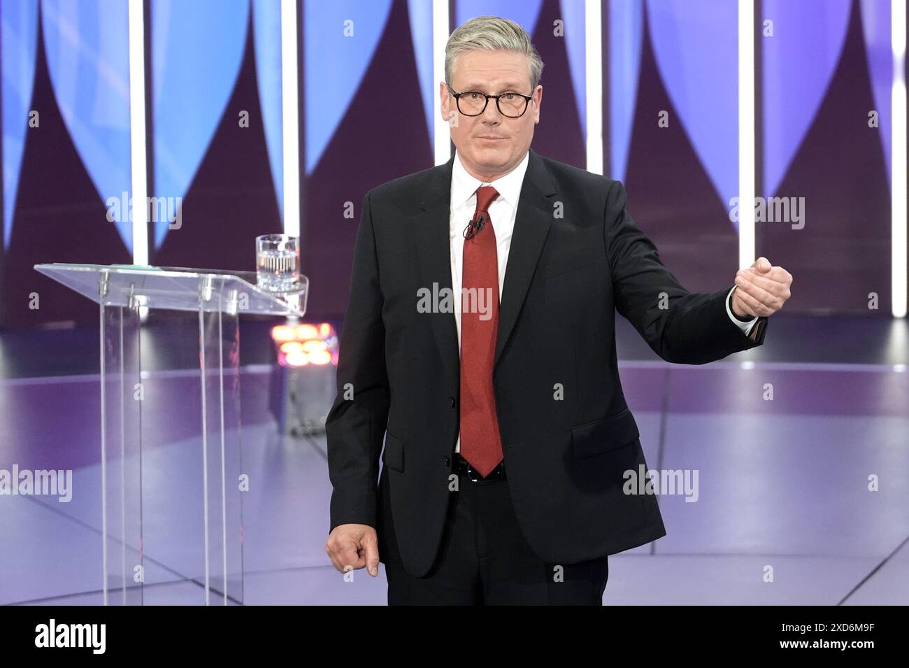 Labour leader Sir Keir Starmer speaking during a BBC Question Time ...