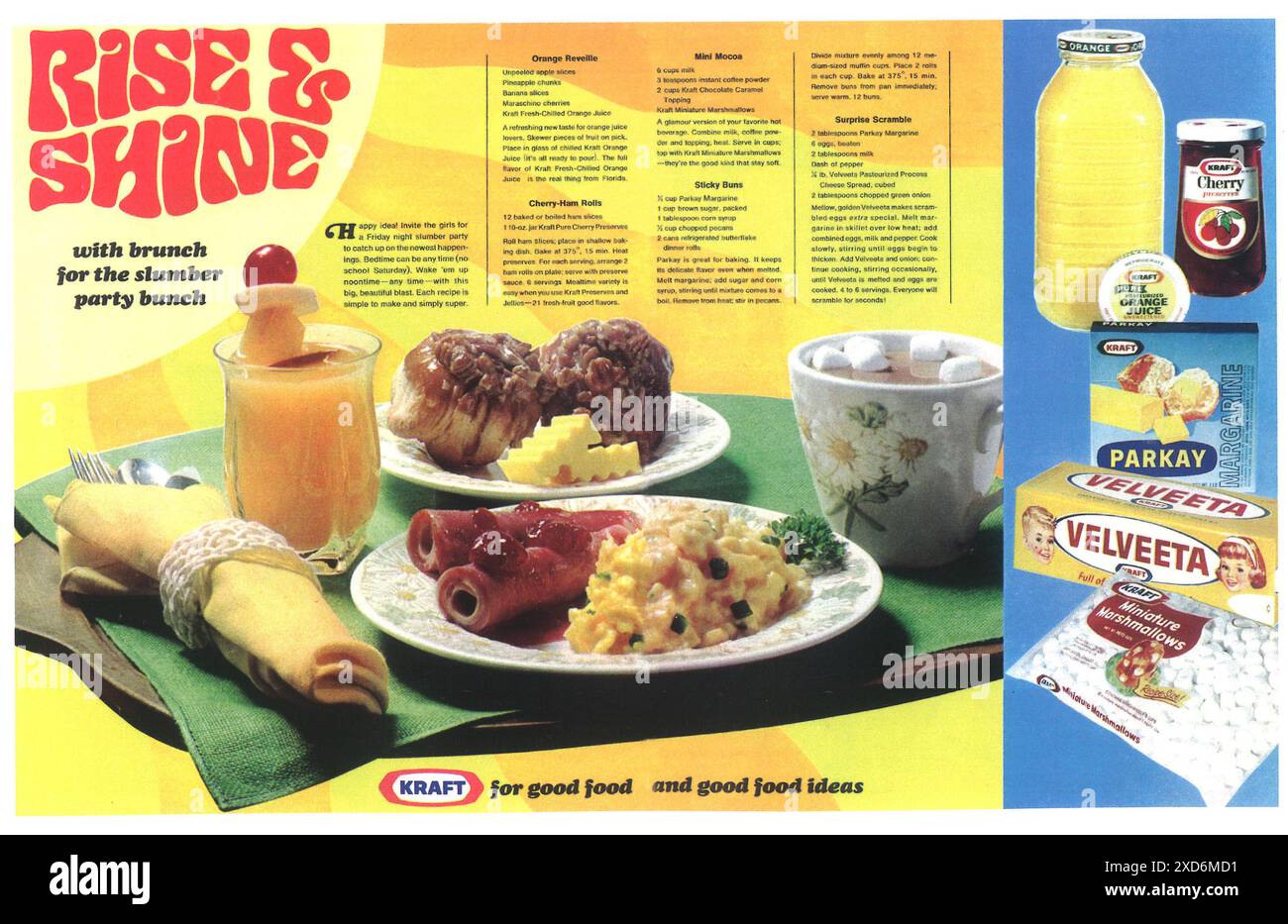1960s food spread Cut Out Stock Images & Pictures - Alamy