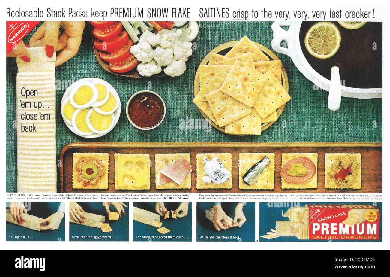 1960 Nabisco premium crackers ad Stock Photo - Alamy