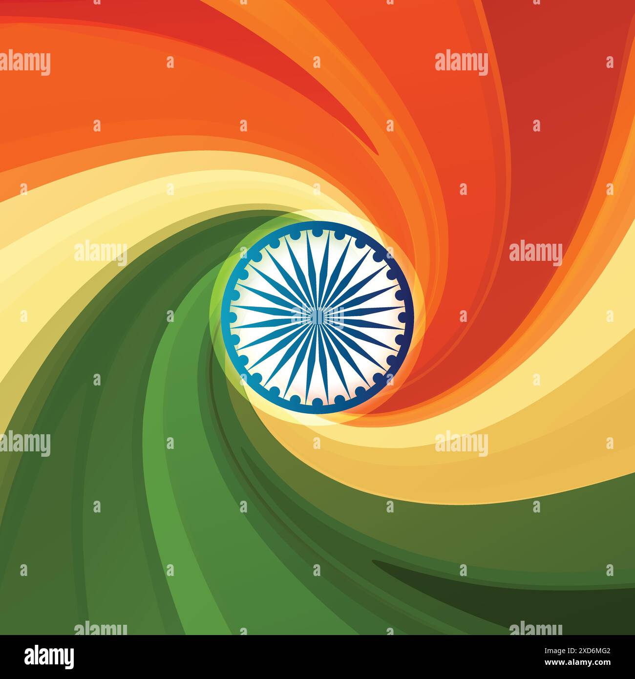 background with swirl indian flag colors Stock Vector Image & Art - Alamy