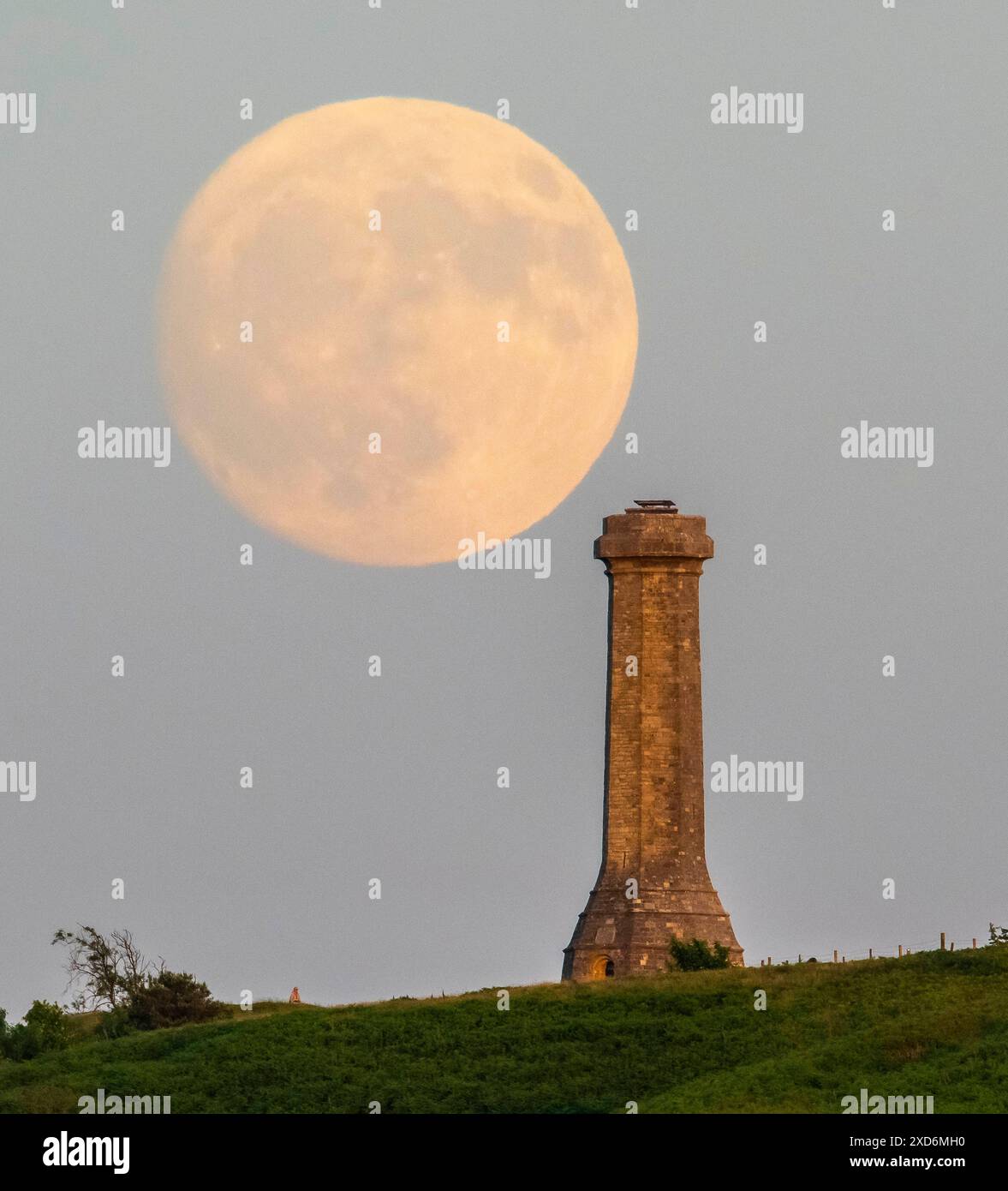 Portesham, Dorset, UK. 20th June 2024. UK Weather. The almost full ...