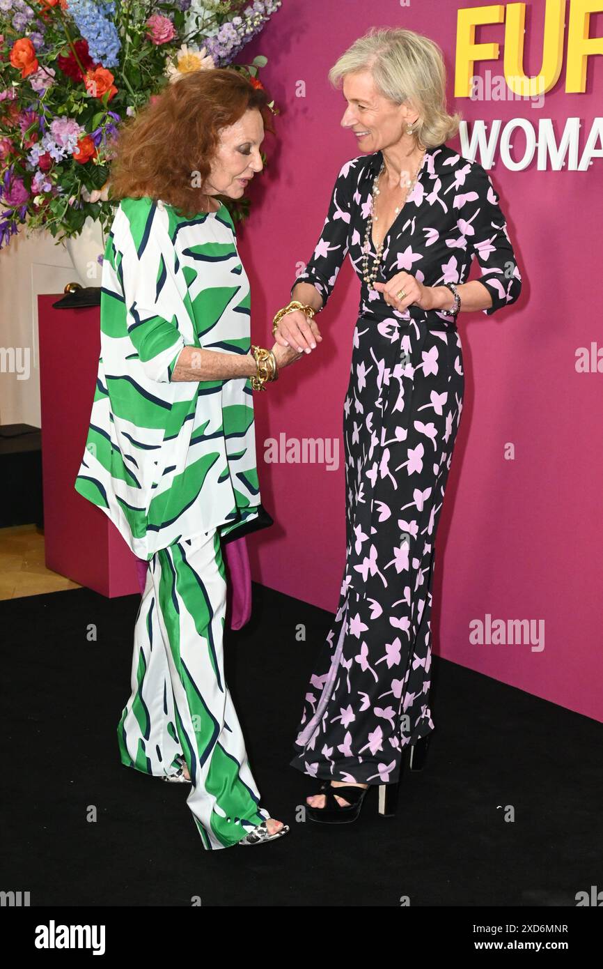 London, UK - 20th June 2024 Diane von Furstenberg and Zanny Minton ...