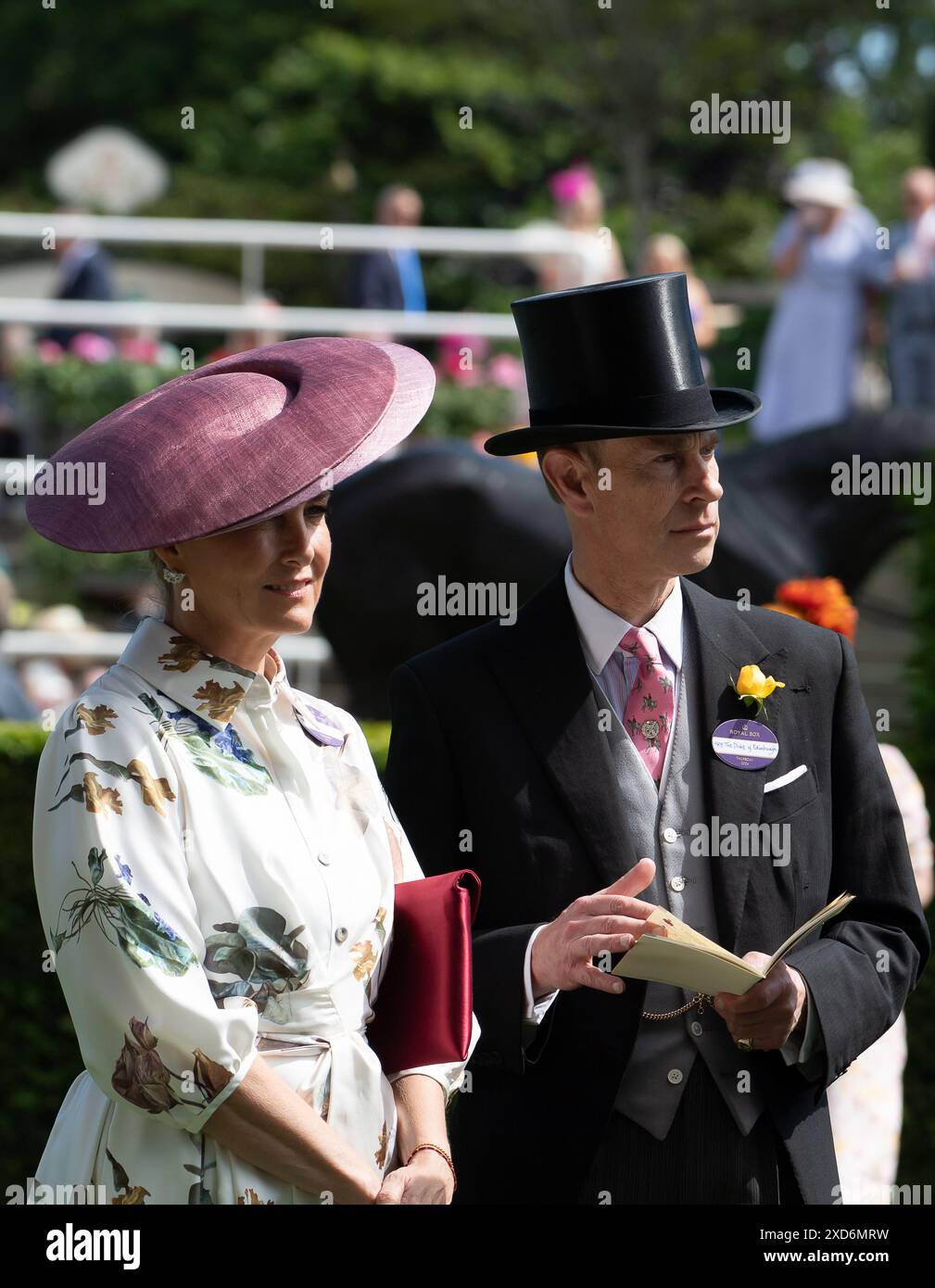 Ascot, UK. 20th June, 2024. The Duke and Duchess of Edinburgh attend ...