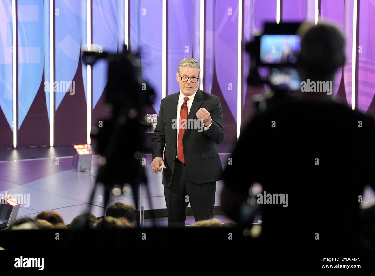 Labour leader Sir Keir Starmer speaking during a BBC Question Time ...
