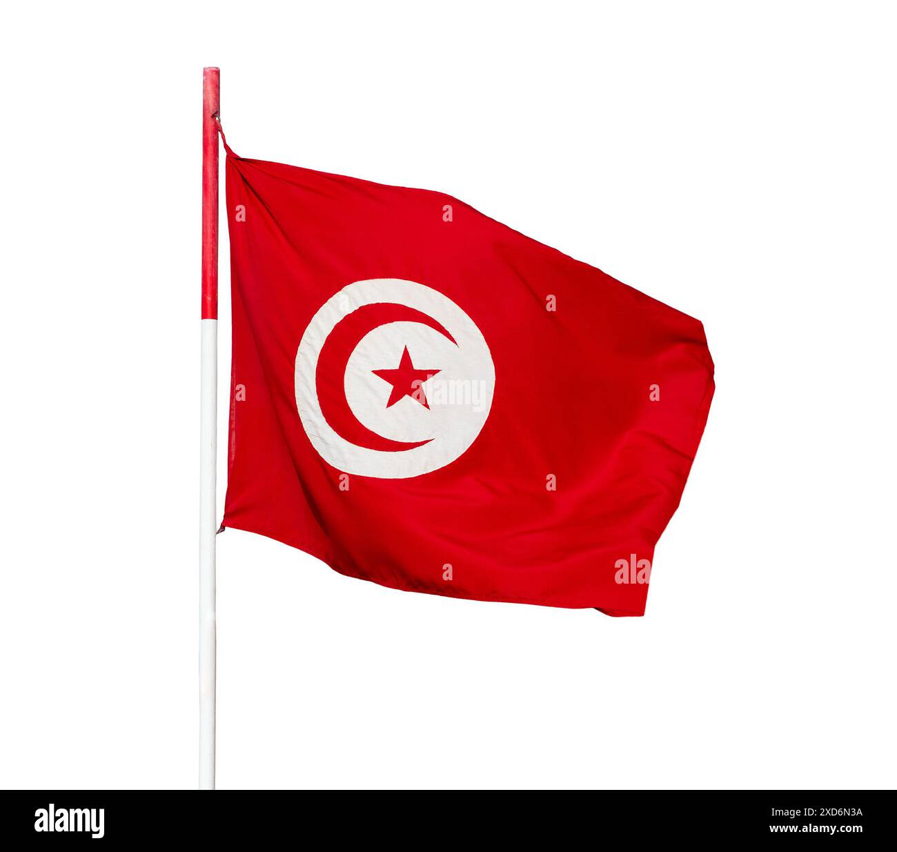 Tunisian flag is installed at highest point Stock Photo - Alamy