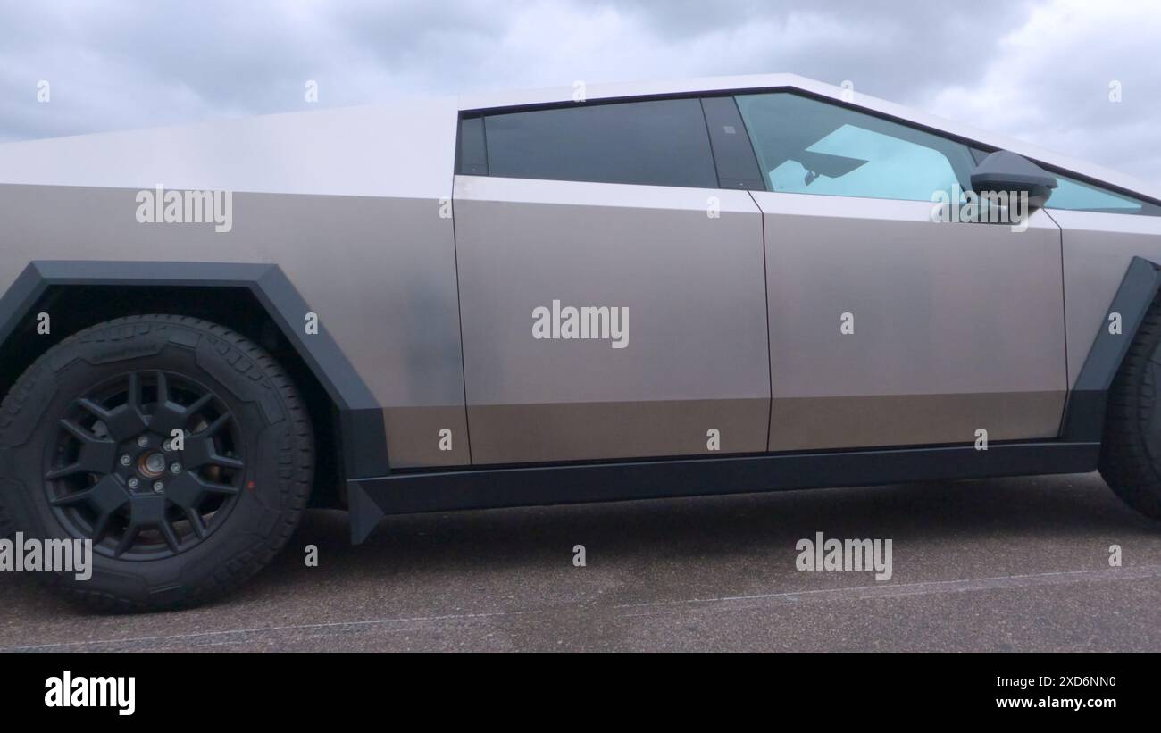 Tesla Cybertruck at Charging Station Stock Photo - Alamy
