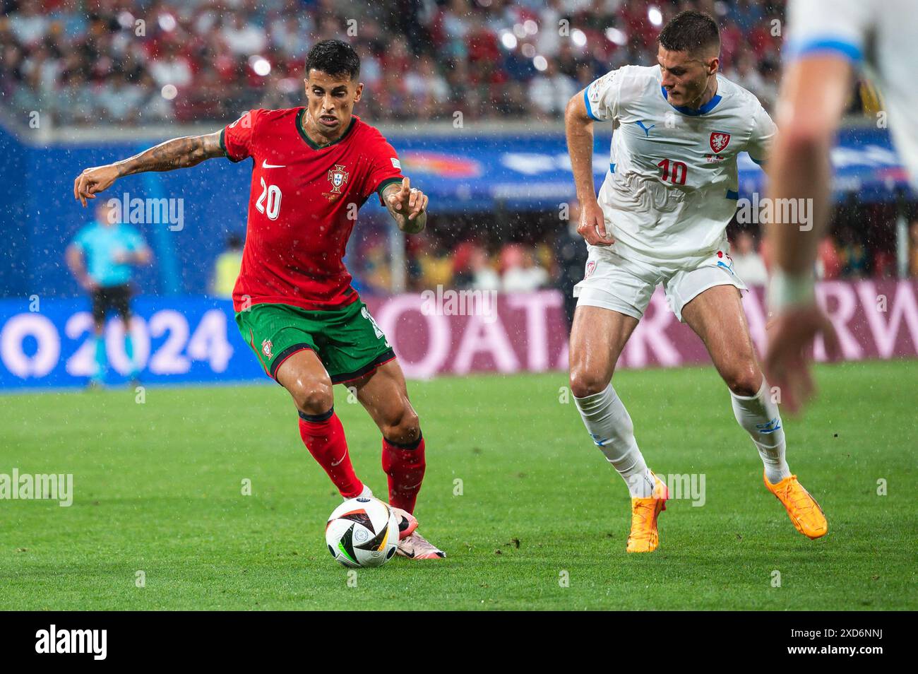 LEIPZIG, GERMANY - JUNE 18, 2024: Euro 2024 Groupe F match Portugal vs Czechia 2:1. In action ...