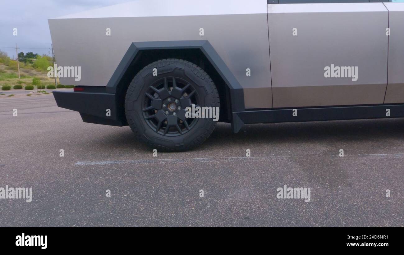 Tesla Cybertruck at Charging Station Stock Photo - Alamy
