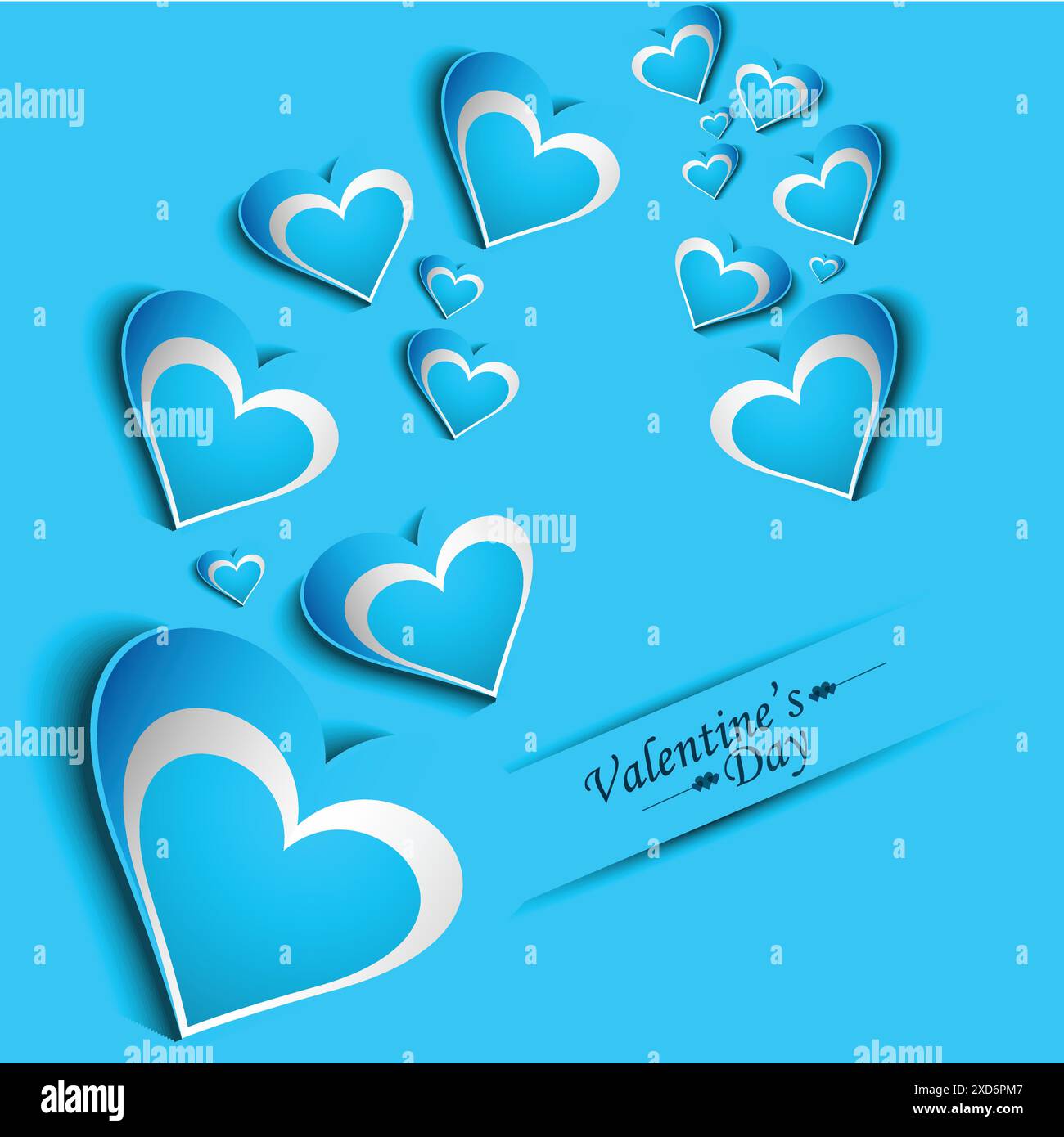 blue hearts blue background love card Stock Vector Image & Art - Alamy
