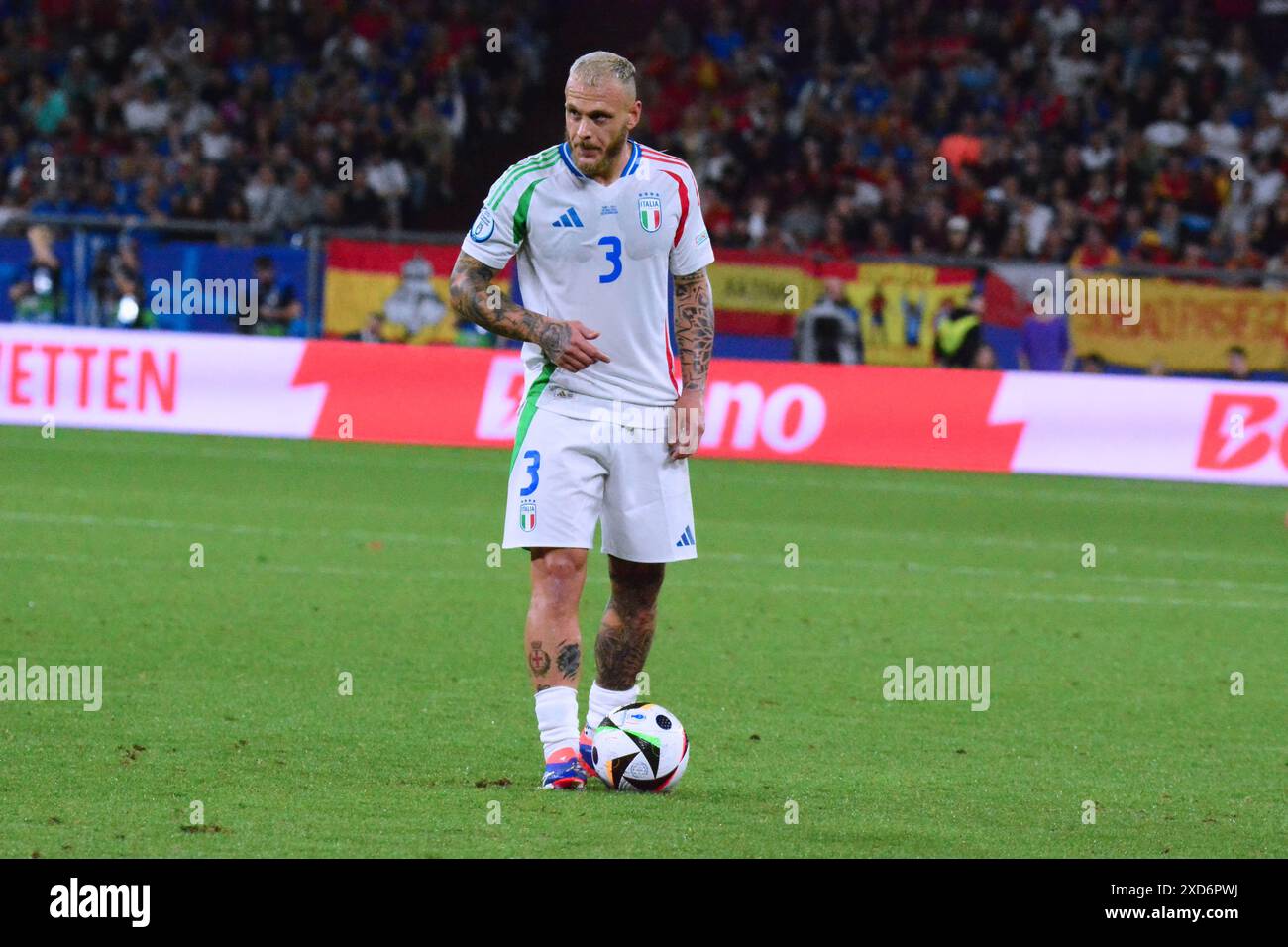 Federico Di Marco (Italy) in action during UEFA Euro 2024 - Spain vs ...