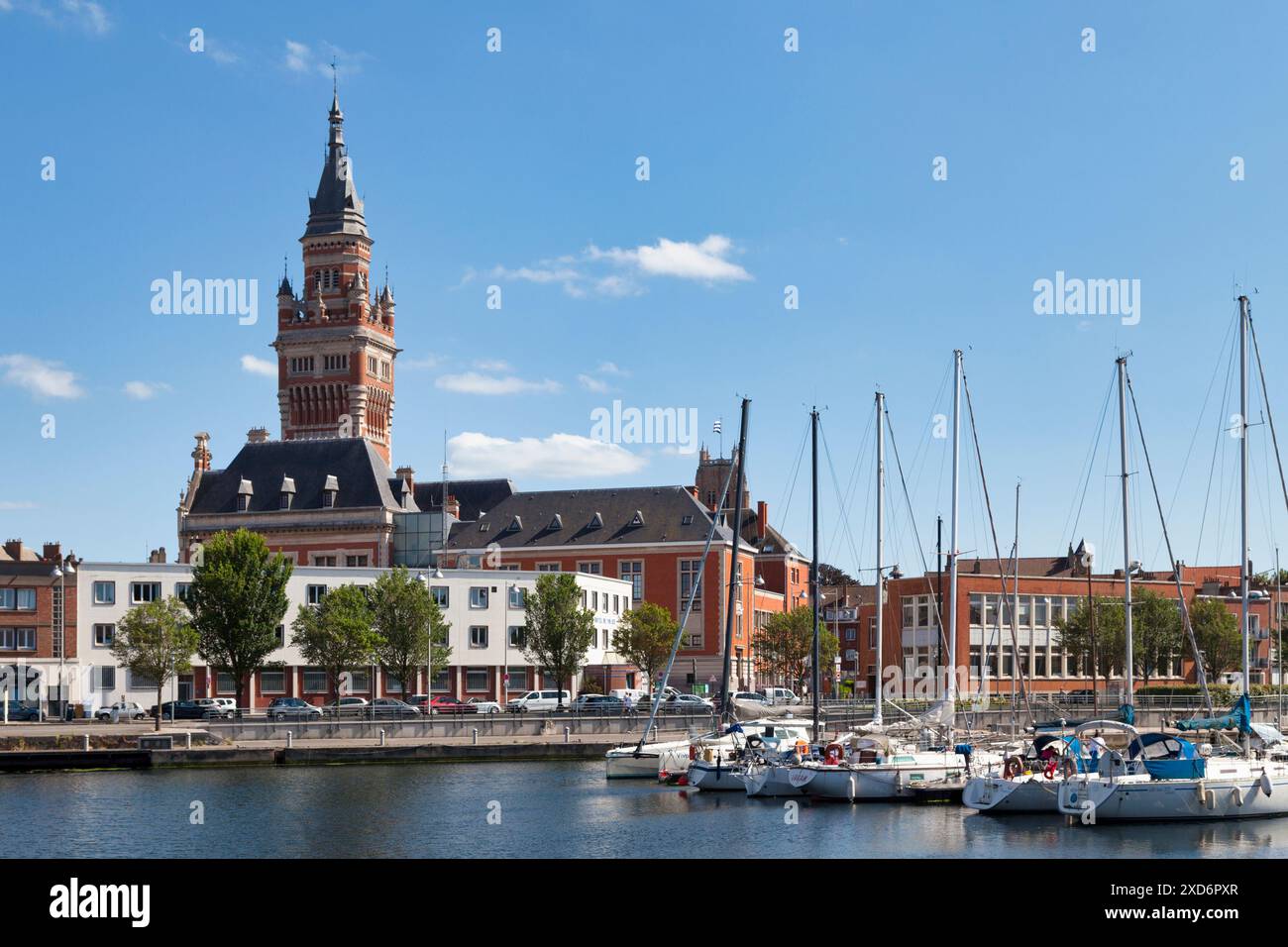 Dunkerque, France - June 22 2020: The Port du Bassin du Commerce with ...