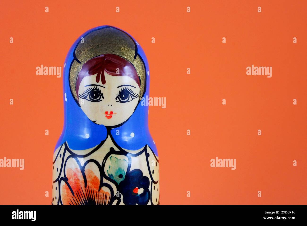 Matryoshka, face of a beautiful Russian doll Stock Photo - Alamy