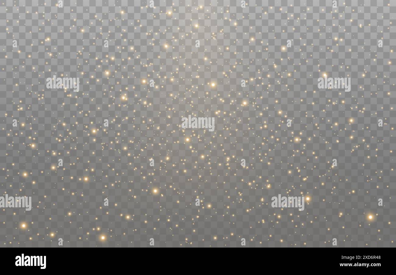 Glitter gold light. Luxury powder effect. Magic gold particles ...