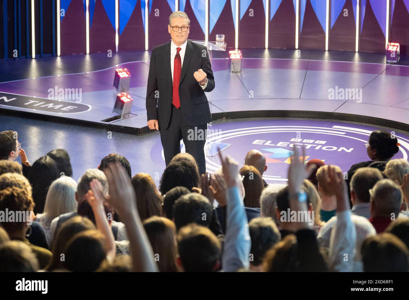 Labour leader Sir Keir Starmer speaking during a BBC Question Time ...