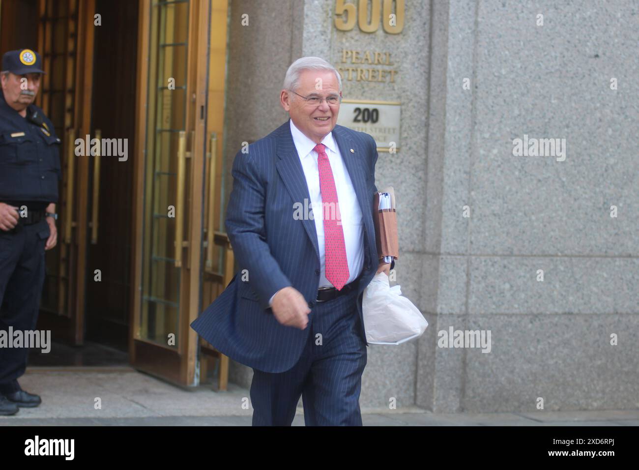 New York, USA. 20th June, 2024. Senator Robert Menendez leaves SDNY ...