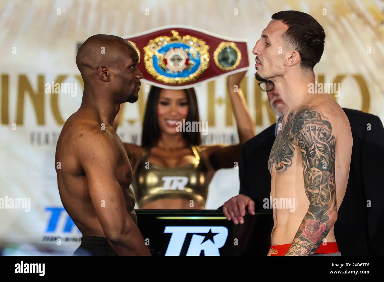 June 20, 2024: (L-R) Middleweights Troy Isley and Javier Martinez face ...