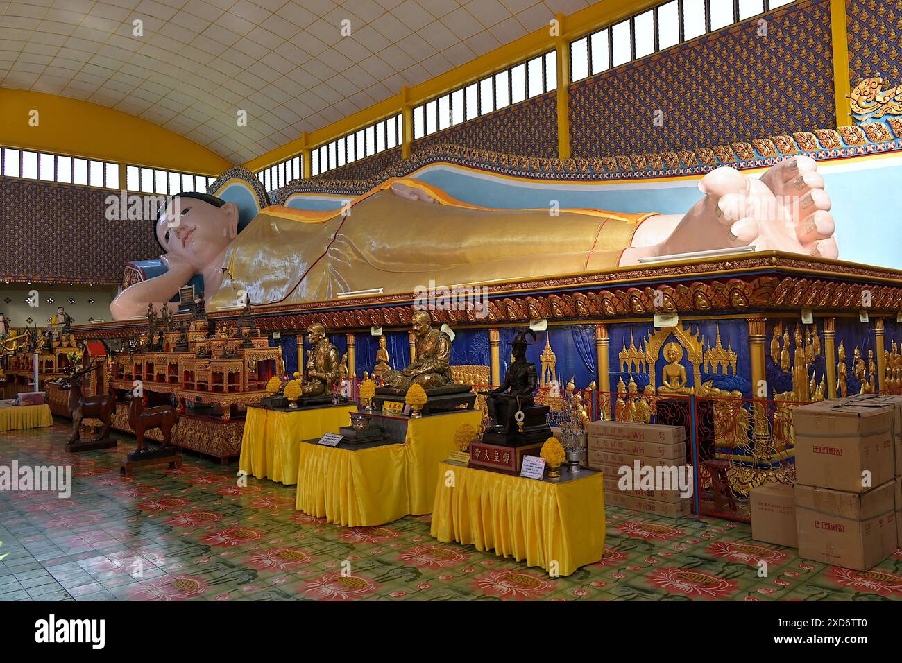 At 33m in length, the Phra Chaiya Mongkol statue at Wat ...