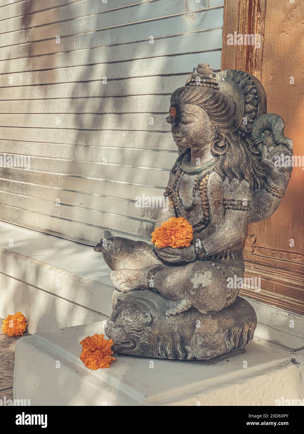 Traditional balinese stone sculpture of woman in Bali, Indonesia Stock ...